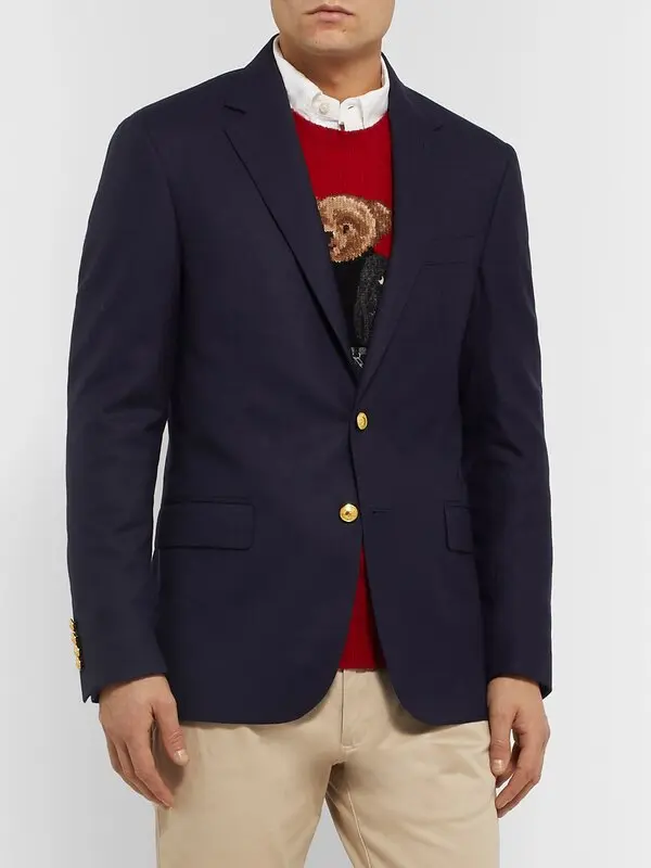 Polo Ralph Lauren Unstructured Linen-blend Blazer - Blue