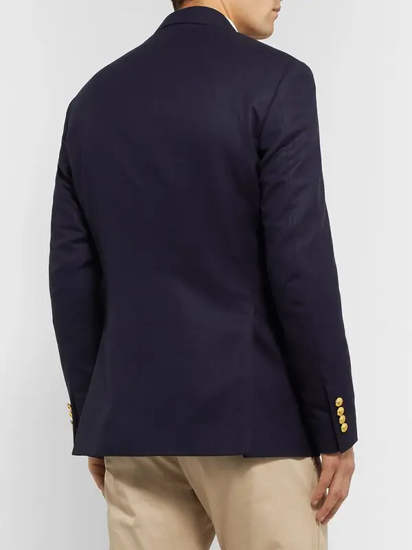 Polo Ralph Lauren Unstructured Linen-blend Blazer - Blue