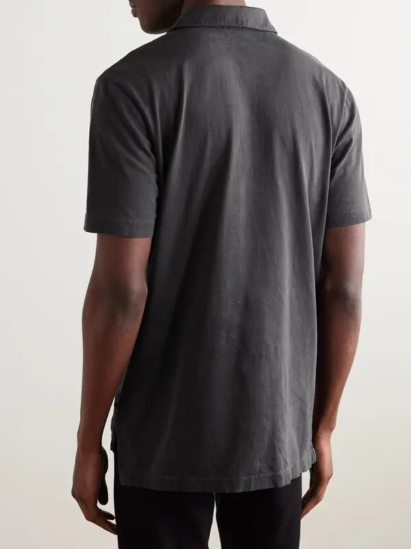 JAMES PERSE Supima Cotton-jersey Polo Shirt - Gray