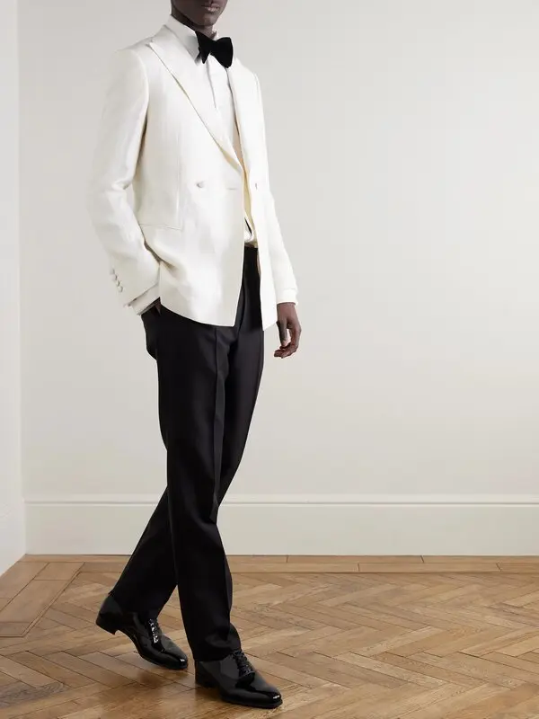 Kingsman Eggsy's Wool And Mohair-blend Tuxedo Trousers