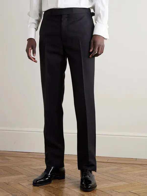 Kingsman Eggsy's Wool And Mohair-blend Tuxedo Trousers