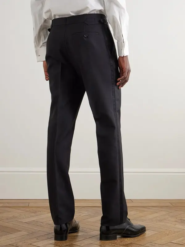 Kingsman Eggsy's Wool And Mohair-blend Tuxedo Trousers