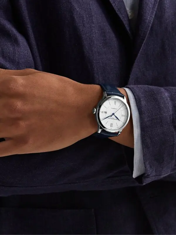 Baume & Mercier Classima Automatic 42mm Stainless Steel And Alligator Strap Watch - White