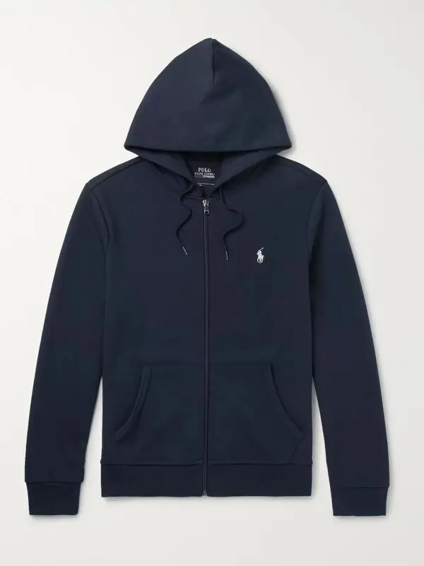 Polo Ralph Lauren Jersey Zip-up Hoodie - Blue