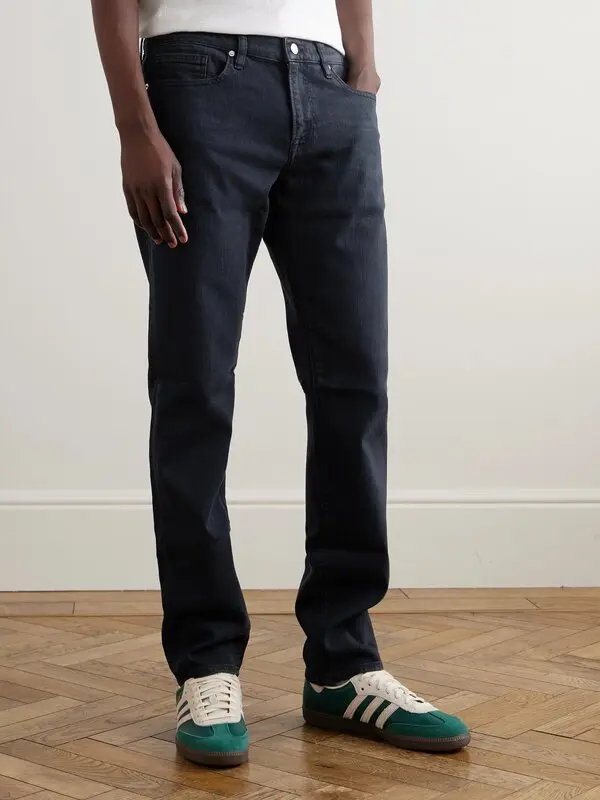 FRAME L'homme Slim-fit Dry Denim Jeans - Blue