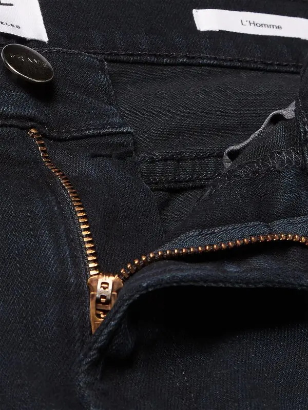 FRAME L'homme Slim-fit Dry Denim Jeans - Blue