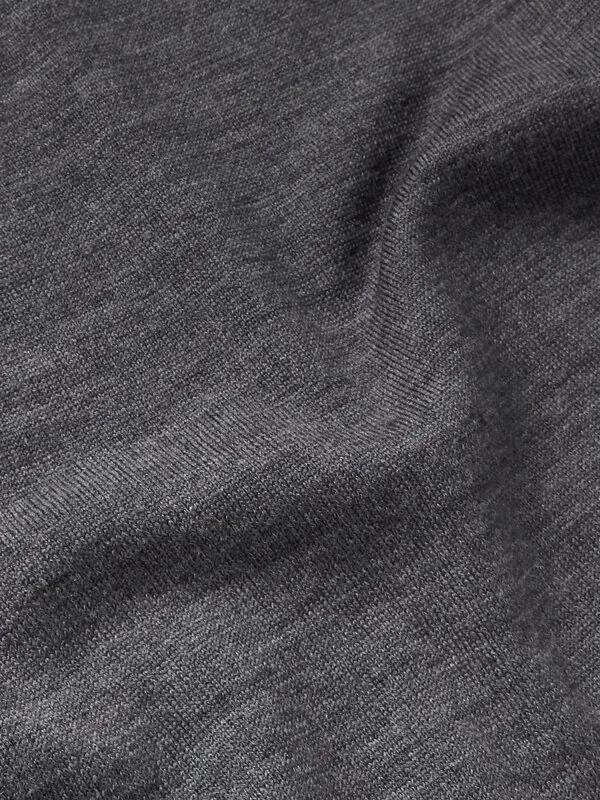 John Smedley Belper Merino Wool Polo Shirt - Gray