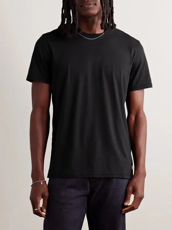 Folk Assembly Cotton-jersey T-shirt - Black