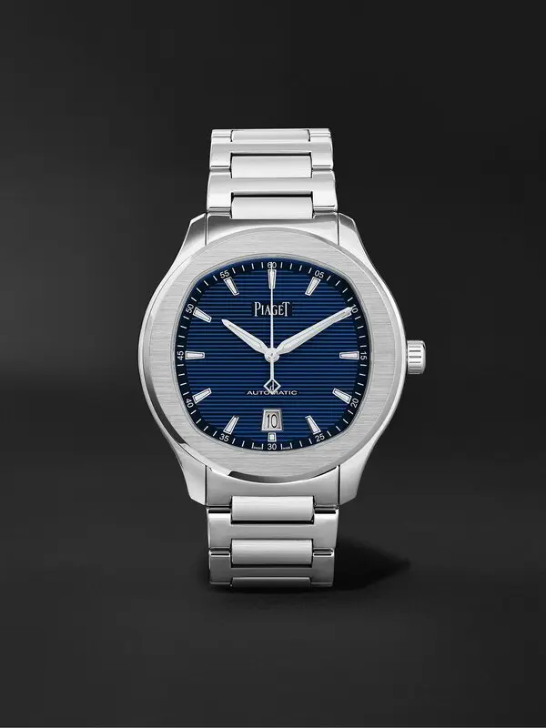 PIAGET Polo Automatic 42mm Stainless Steel Bracelet Watch - Blue