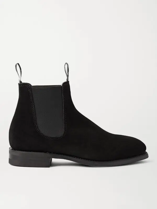 R.M.WILLIAMS Comfort Craftsman Suede Chelsea Boots - Black