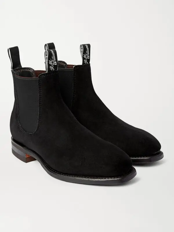 R.M.WILLIAMS Comfort Craftsman Suede Chelsea Boots - Black