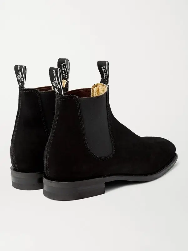 R.M.WILLIAMS Comfort Craftsman Suede Chelsea Boots - Black