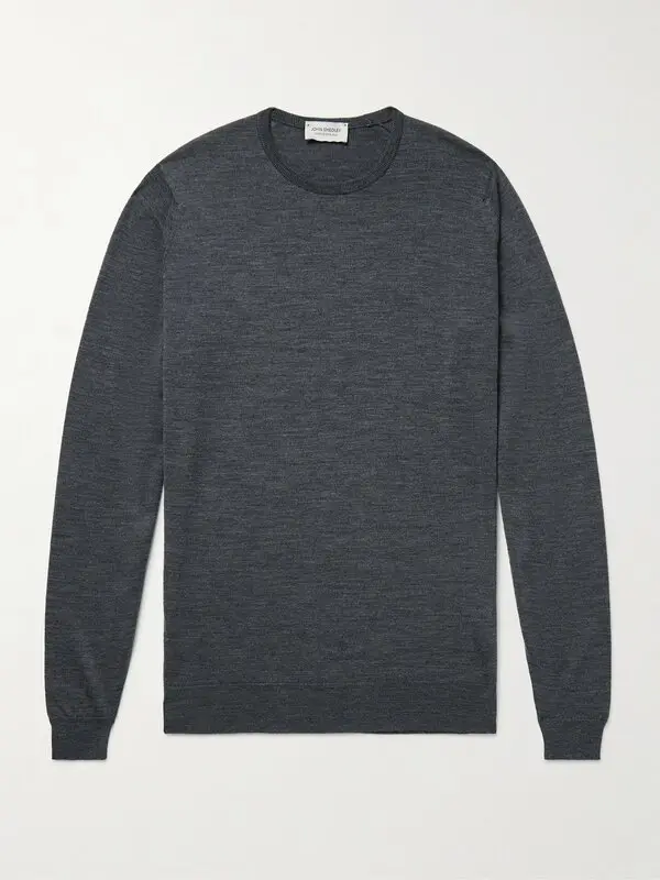 John Smedley Lundy Slim-fit Merino Wool Sweater - Gray