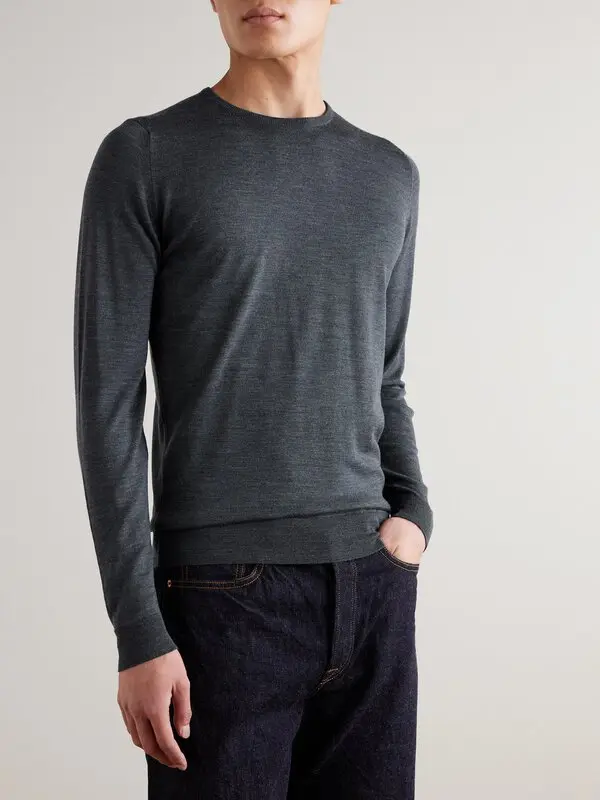 John Smedley Lundy Slim-fit Merino Wool Sweater - Gray