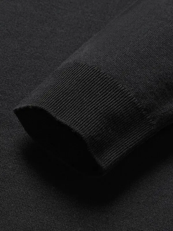 John Smedley Cherwell Merino Wool Rollneck Sweater - Black
