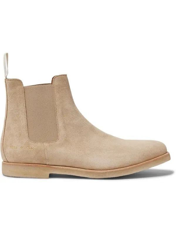 COMMON PROJECTS Suede Chelsea Boots - Neutrals