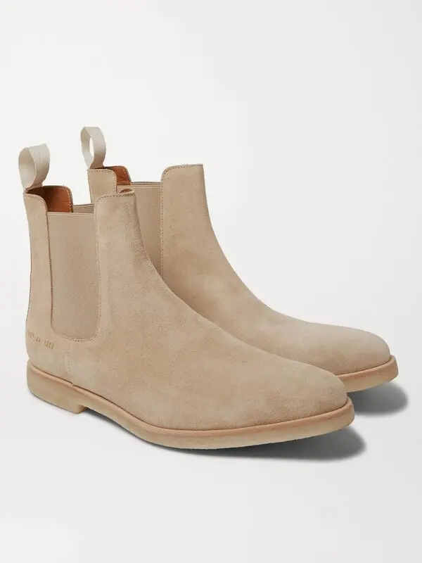 COMMON PROJECTS Suede Chelsea Boots - Neutrals