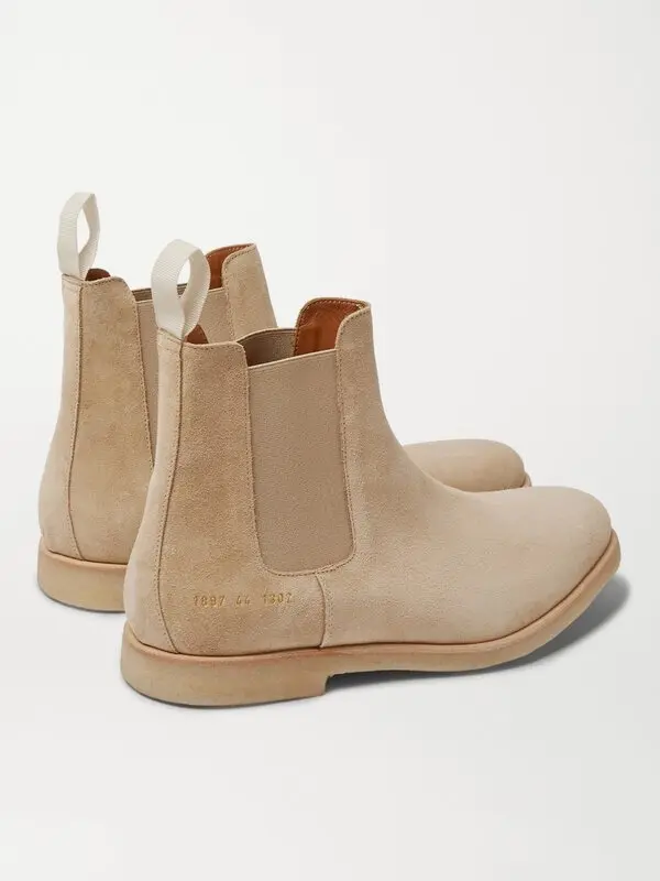 COMMON PROJECTS Suede Chelsea Boots - Neutrals