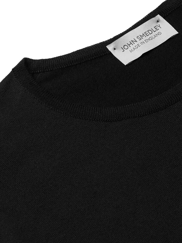 John Smedley Belden Slim-fit Knitted Sea Island Cotton T-shirt - Black