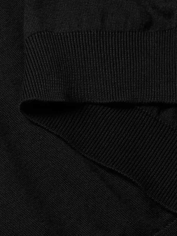 John Smedley Belden Slim-fit Knitted Sea Island Cotton T-shirt - Black