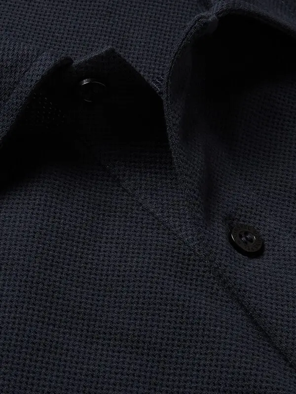 Sunspel Riviera Slim-fit Cotton-mesh Polo Shirt - Blue