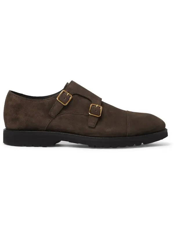 Tom Ford Men\'s Beige Suede Double Monk Strap Shoes TOM FORD Men main image 3