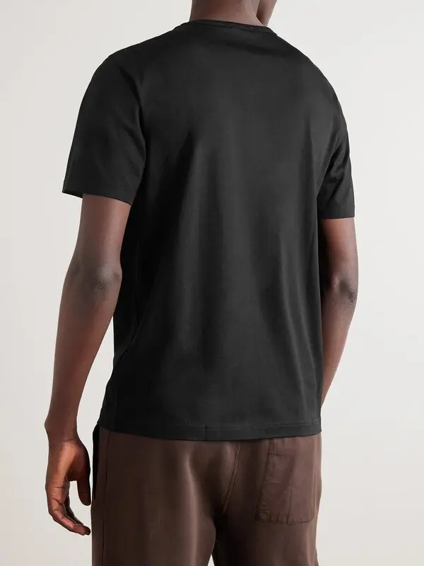 Sunspel Slim-fit Cotton-jersey T-shirt - Black