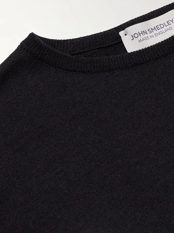 John Smedley Lundy Slim-fit Merino Wool Sweater - Black