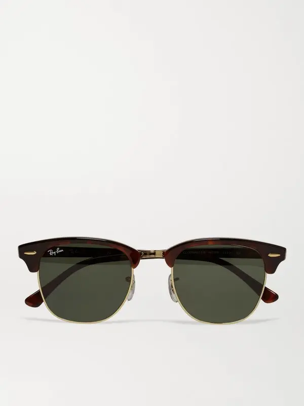 Ray-Ban Clubmaster Acetate And Gold-Tone Sunglasses  display picture 1