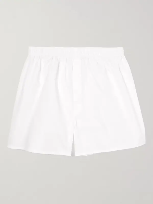 Sunspel Cotton Boxer Shorts - White