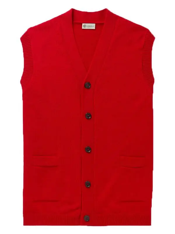 Connolly Goodwood Wool And Cashmere-blend Sweater Vest L