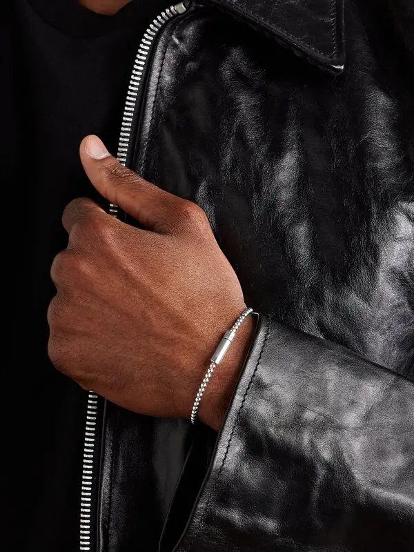 Le Gramme Le 11 Sterling Beaded Bracelet - Silver