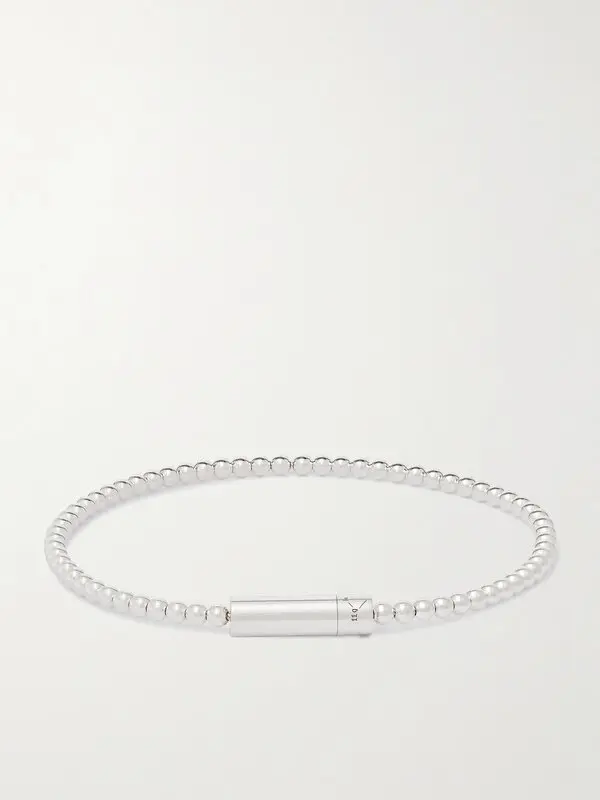 Le Gramme Le 11 Sterling Beaded Bracelet - Silver