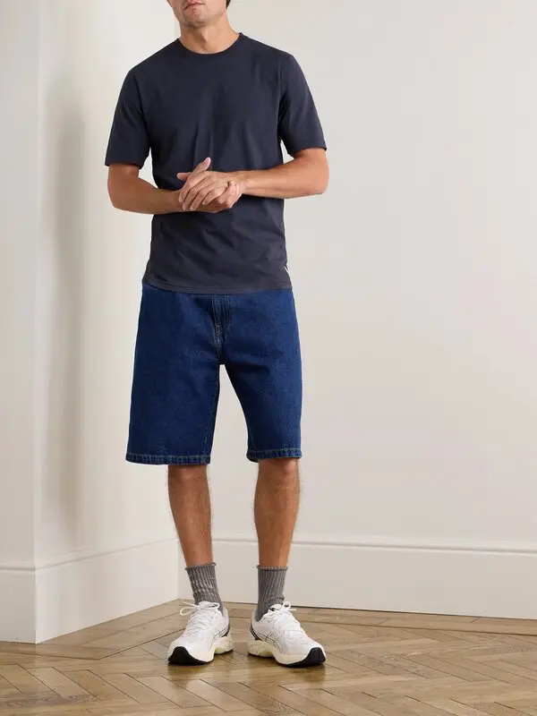 Folk Assembly Cotton-jersey T-shirt - Blue