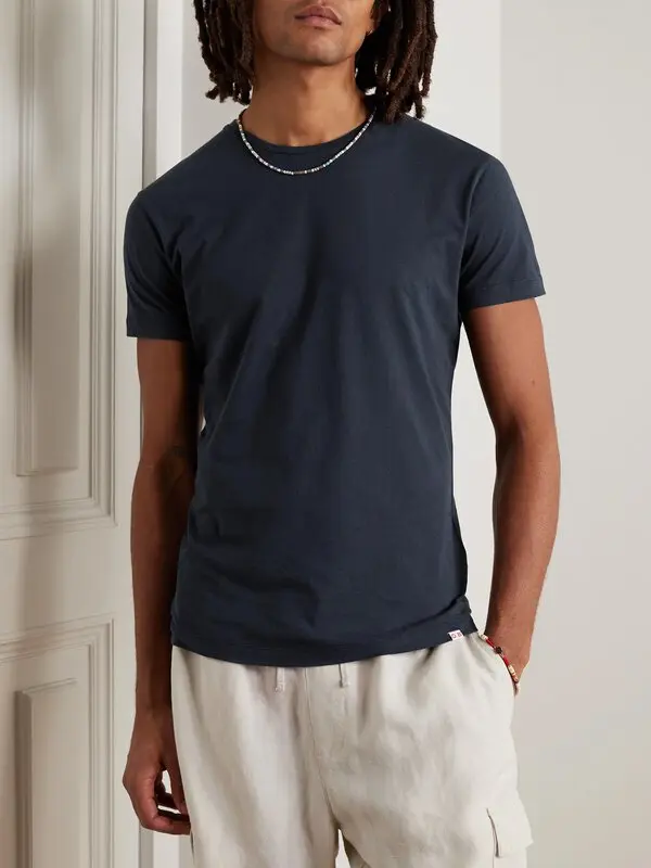Orlebar Brown Ob-t Slim-fit Cotton-jersey T-shirt - Blue