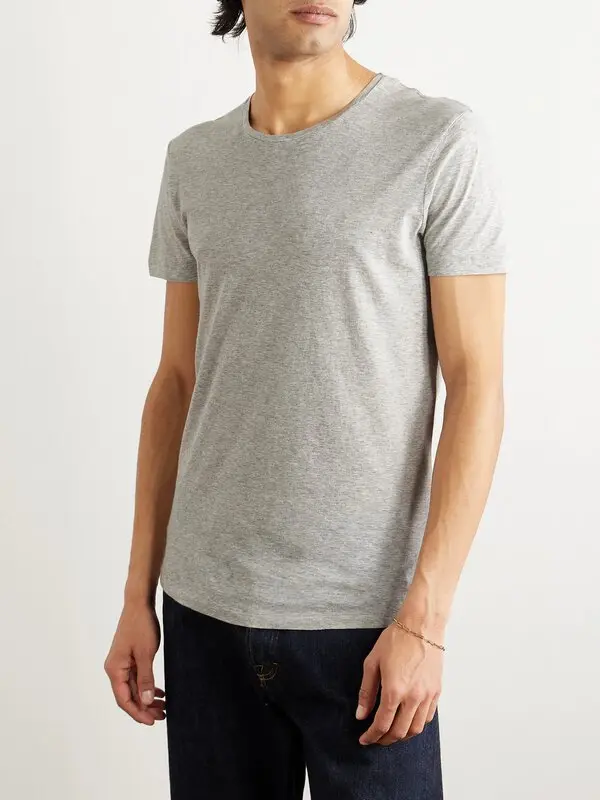 Orlebar Brown Ob-t Slim-fit Cotton-jersey T-shirt - Gray