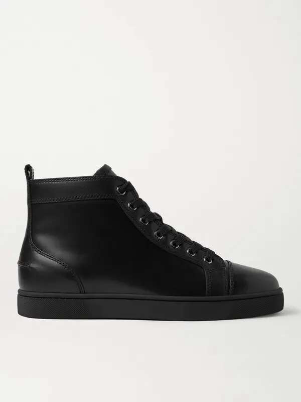 CHRISTIAN LOUBOUTIN Louis Leather High-top Sneakers