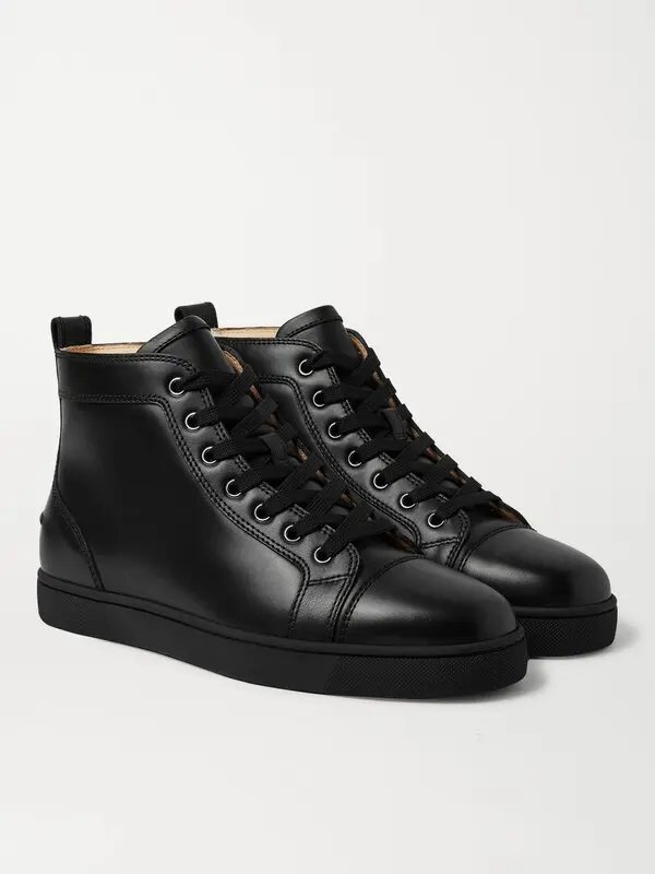 CHRISTIAN LOUBOUTIN Louis Leather High-top Sneakers