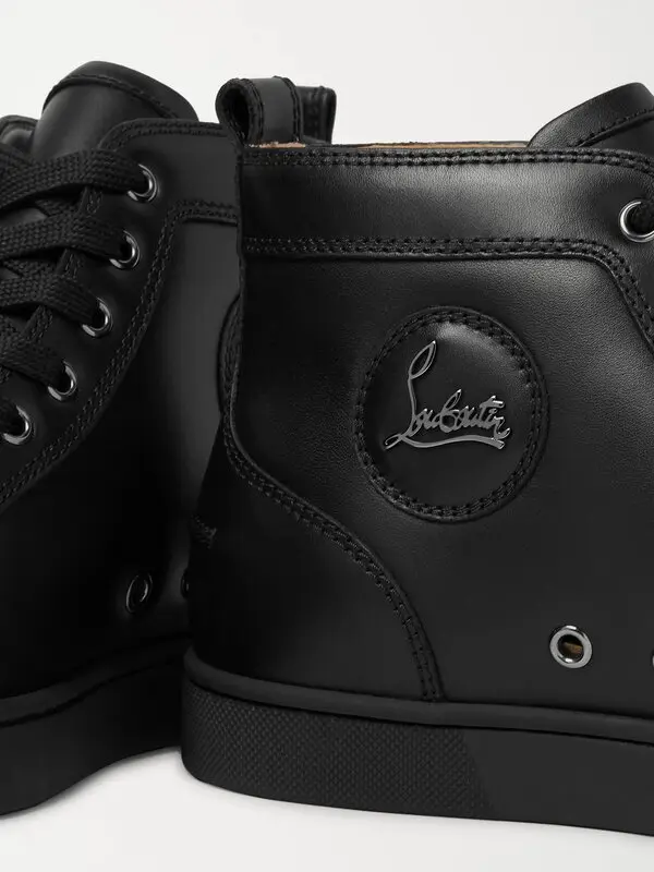 CHRISTIAN LOUBOUTIN Louis Leather High-top Sneakers