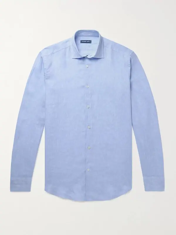 Frescobol Carioca Linen Shirt - Blue