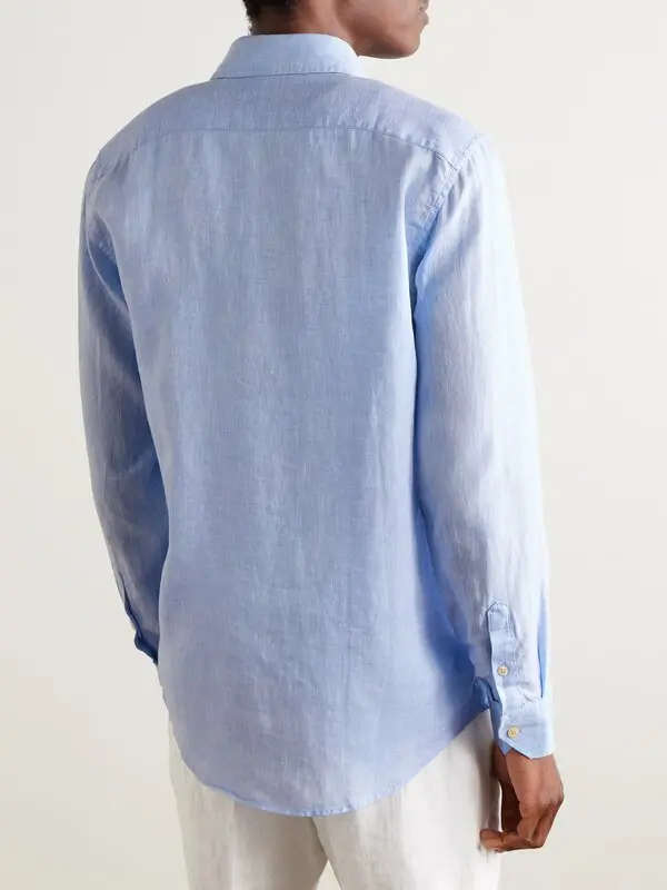 Frescobol Carioca Linen Shirt - Blue
