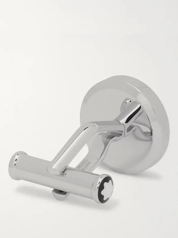 Montblanc Starwalker Stainless Steel And Enamel Cufflinks