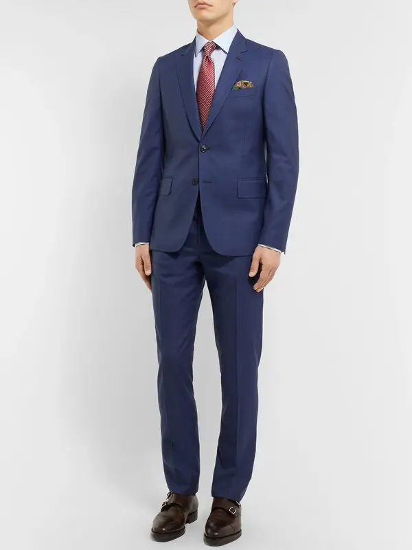 Charvet Slim-fit Double Cuff Cotton-poplin Shirt - Blue
