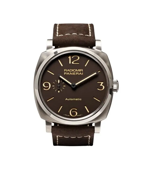 Panerai Radiomir 1940 3 Days Automatic Titanio 45mm Titanium And Leather Watch - Brown