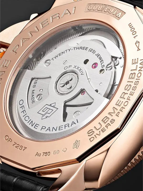 Panerai Submersible Automatic 42mm Goldtech And Alligator Watch