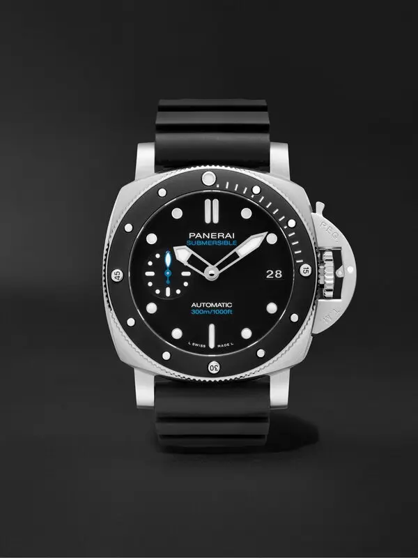 Panerai Submersible Automatic 42mm Stainless Steel, Ceramic And Rubber Watch - Black
