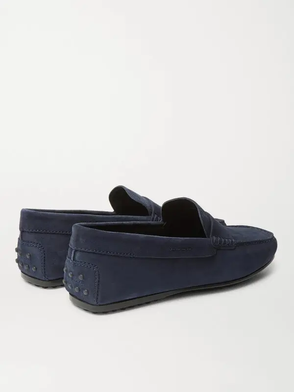 TOD'S Gommino Suede Driving Shoes - Blue