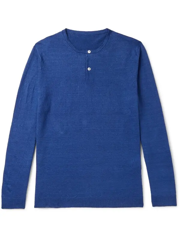 Anderson & Sheppard Linen Henley T-shirt M