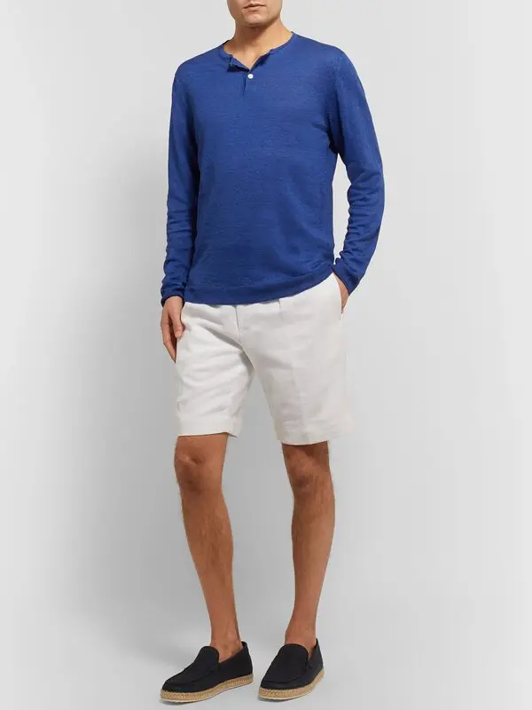 Anderson & Sheppard Linen Henley T-shirt M