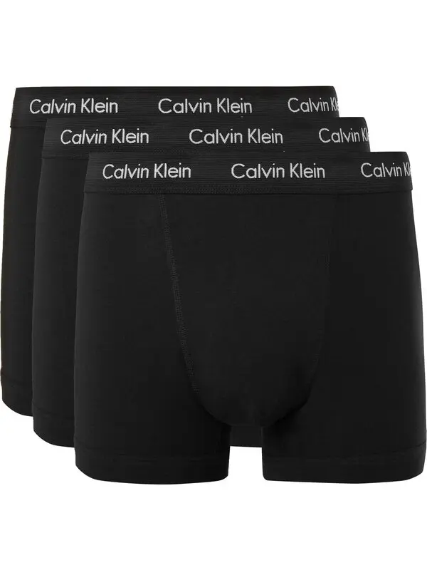 Calvin Klein Three-pack Stretch-cotton Boxer Briefs